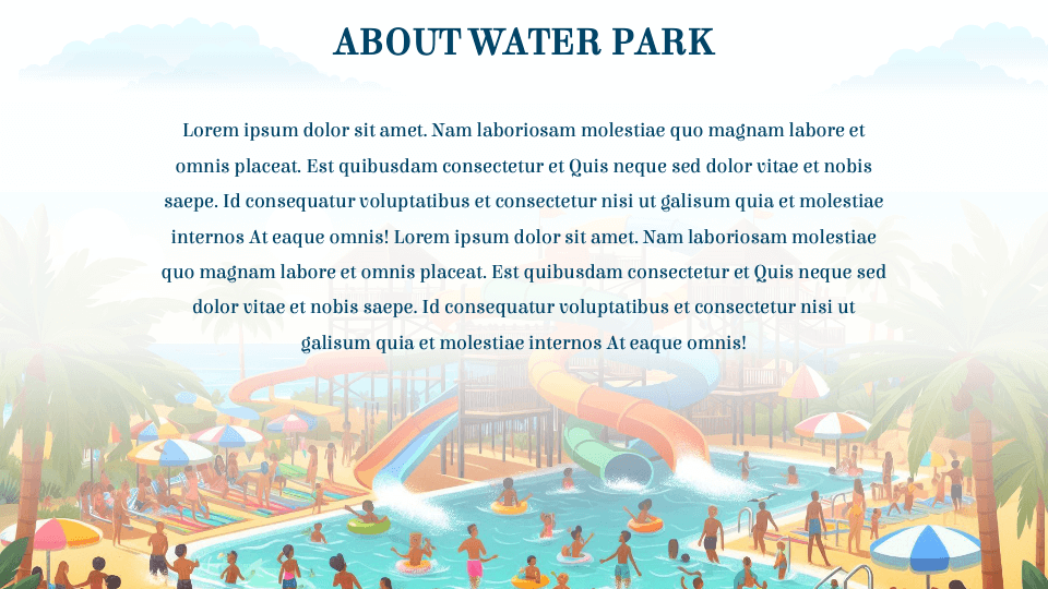 Free Water Park Presentation Theme for Google Slides and PowerPoint