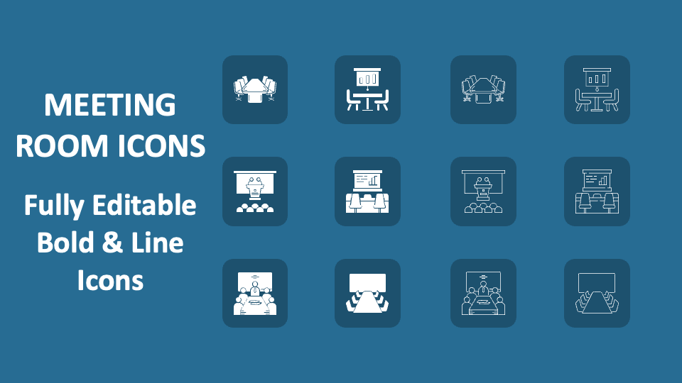 Meeting Room Icons for Google Slides and PowerPoint