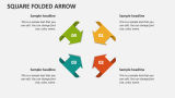 Square Folded Arrow PowerPoint and Google Slides Template - PPT Slides