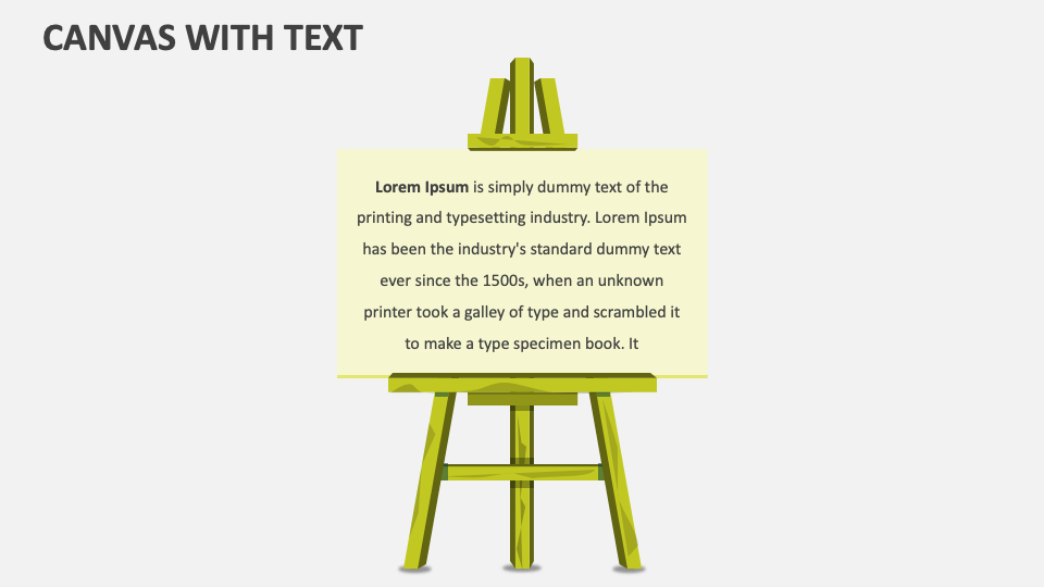 Canvas with Text PowerPoint and Google Slides Template - PPT Slides
