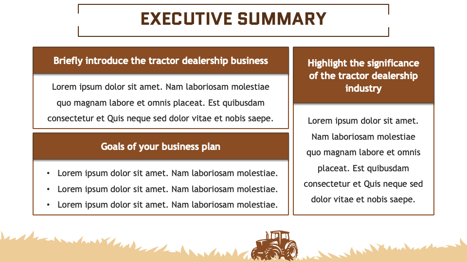Tractor Dealership Business Plan for PowerPoint and Google Slides - PPT ...
