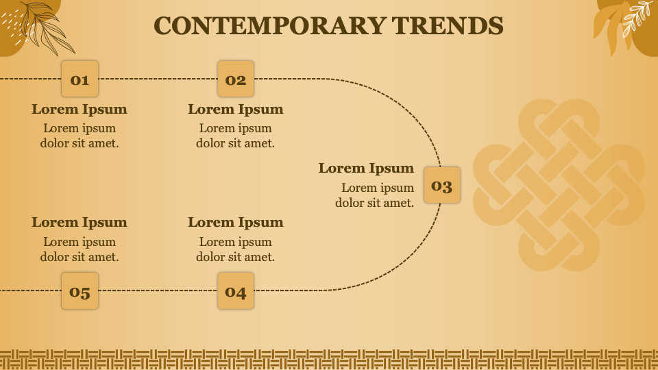 Weave Pattern Presentation Theme for PowerPoint and Google Slides - PPT ...