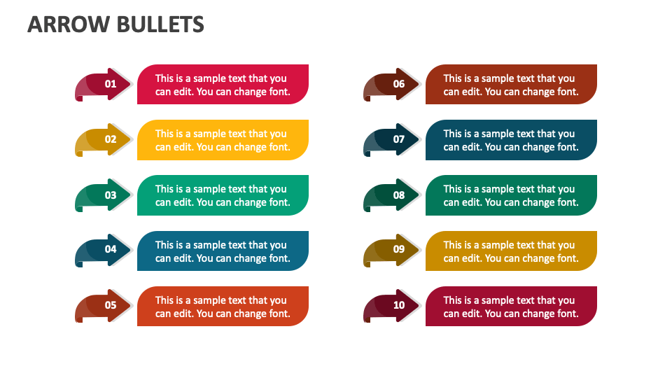 Arrow Bullets PowerPoint and Google Slides Template - PPT Slides