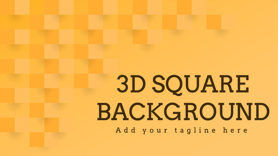 Free 3D Square Background Presentation for Google Slides and PowerPoint