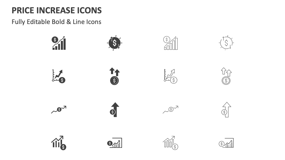Price Increase Icons for Google Slides and PowerPoint