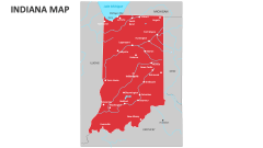 Indiana Map for Google Slides and PowerPoint - PPT Slides