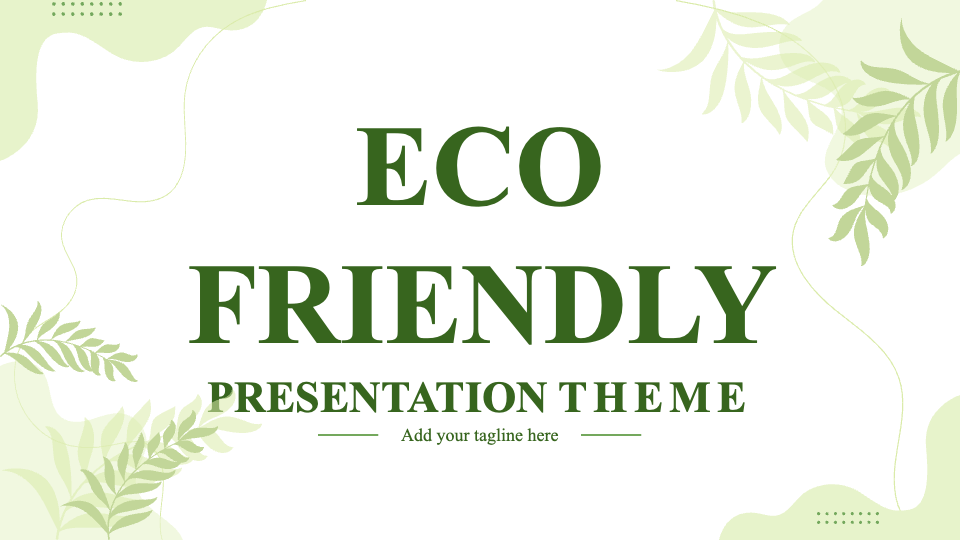 Free Eco Friendly Theme for Google Slides and PowerPoint