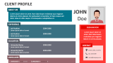 Client Profile Template for Google Slides and PowerPoint - PPT Slides