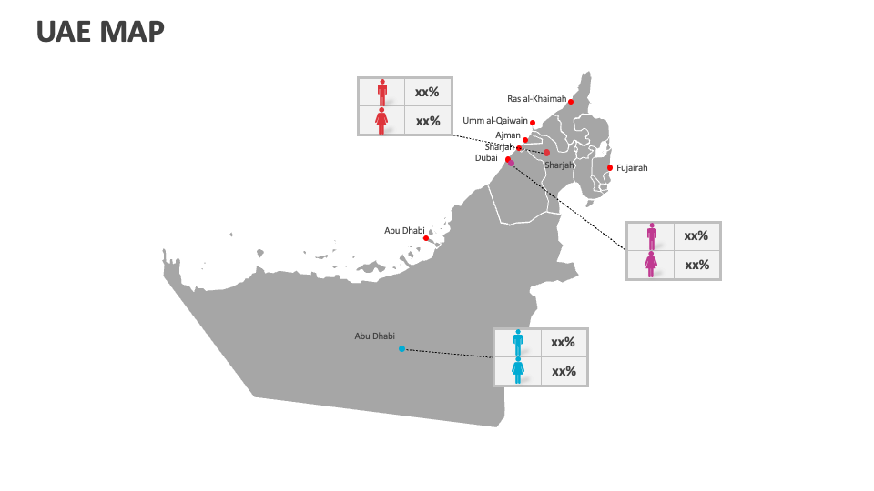 UAE Map for Google Slides and PowerPoint - PPT Slides