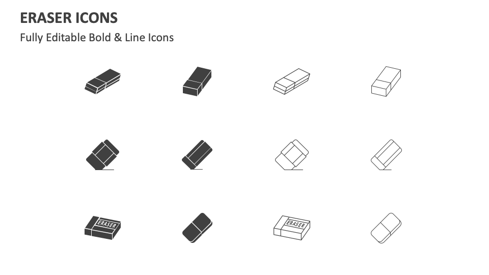 Eraser Icons for Google Slides and PowerPoint