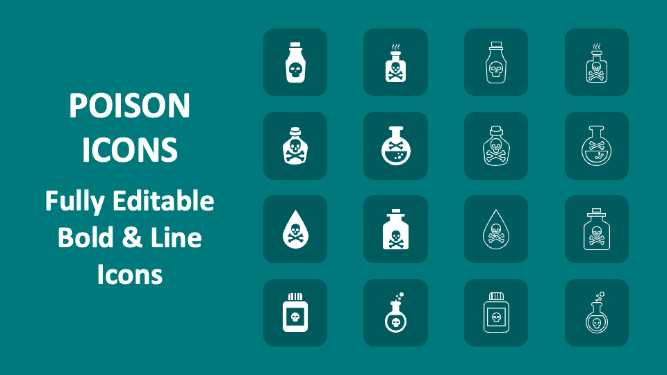 Poison Icons for Google Slides and PowerPoint