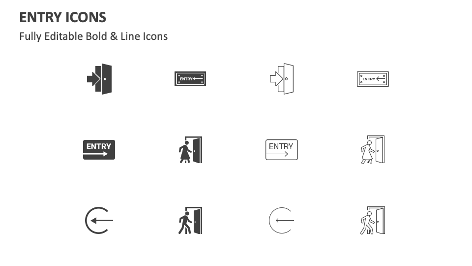 Entry Icons for Google Slides and PowerPoint