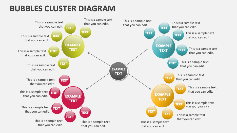 Bubbles Cluster Diagram for PowerPoint and Google Slides - PPT Slides