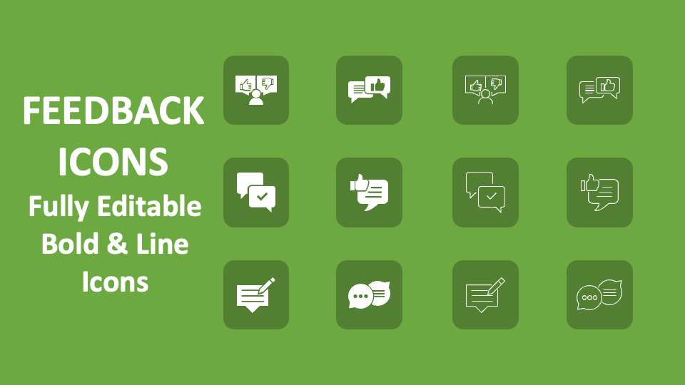 Feedback Icons for Google Slides and PowerPoint