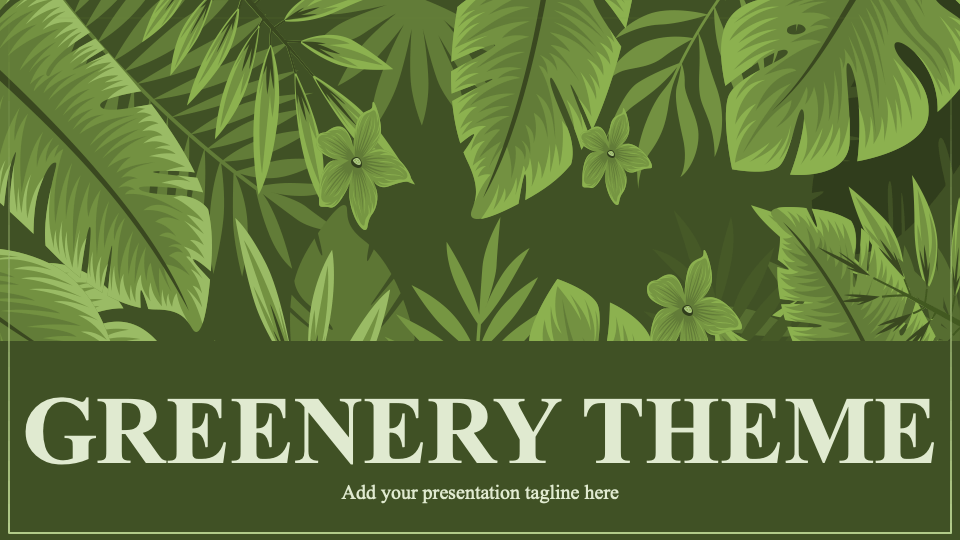 Free Greenery Presentation Theme for Google Slides and PowerPoint