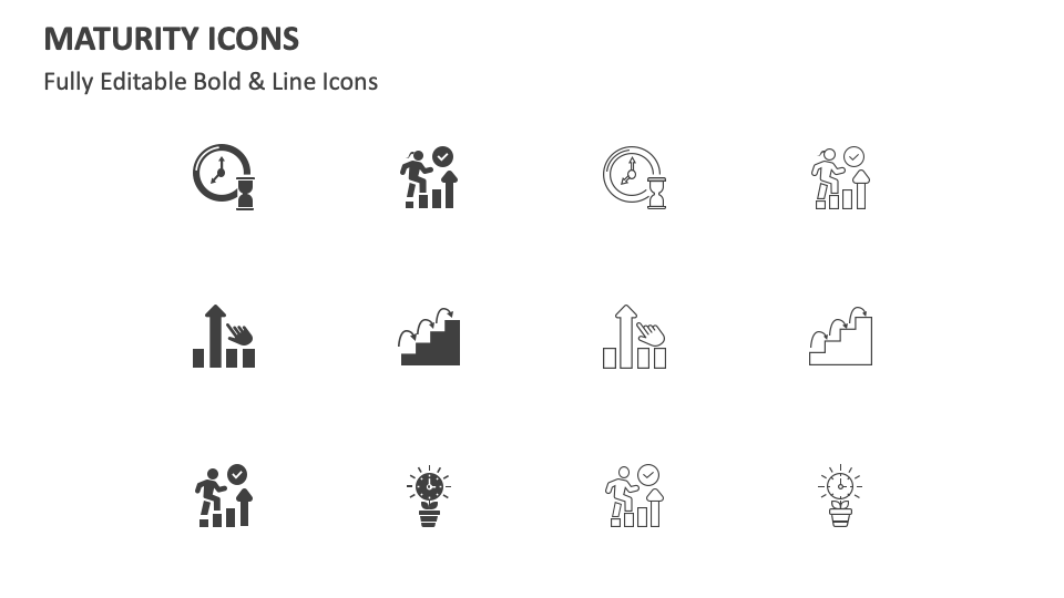 Maturity Icons for Google Slides and PowerPoint