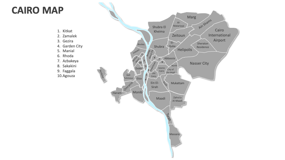 Cairo Map for Google Slides and PowerPoint - PPT Slides