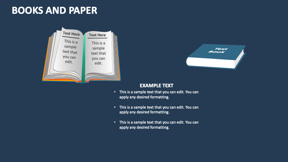 Books and Paper Template for PowerPoint and Google Slides - PPT Slides