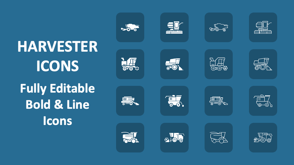 Harvester Icons for Google Slides and PowerPoint