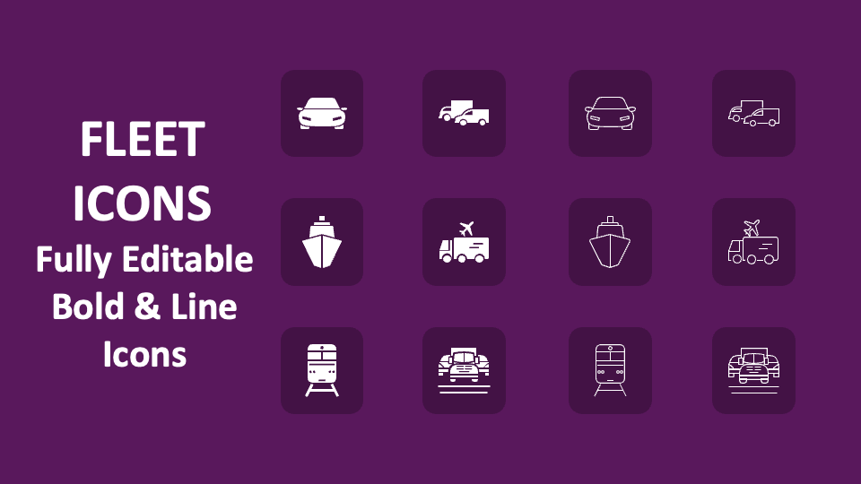 Fleet Icons for Google Slides and PowerPoint