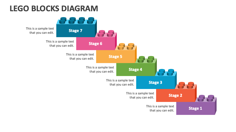 Lego Blocks Diagram Template for PowerPoint and Google Slides - PPT Slides