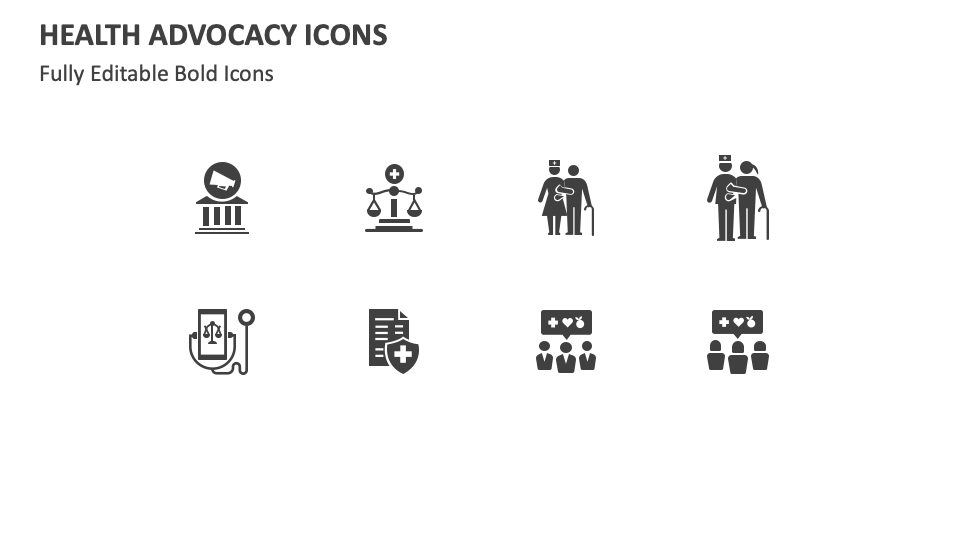Health Advocacy Icons for Google Slides and PowerPoint