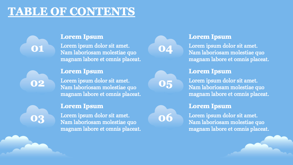 Free Sky Presentation Theme for PowerPoint and Google Slides - PPT Slides