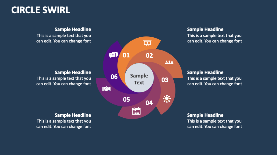 Circle Swirl PowerPoint and Google Slides Template - PPT Slides