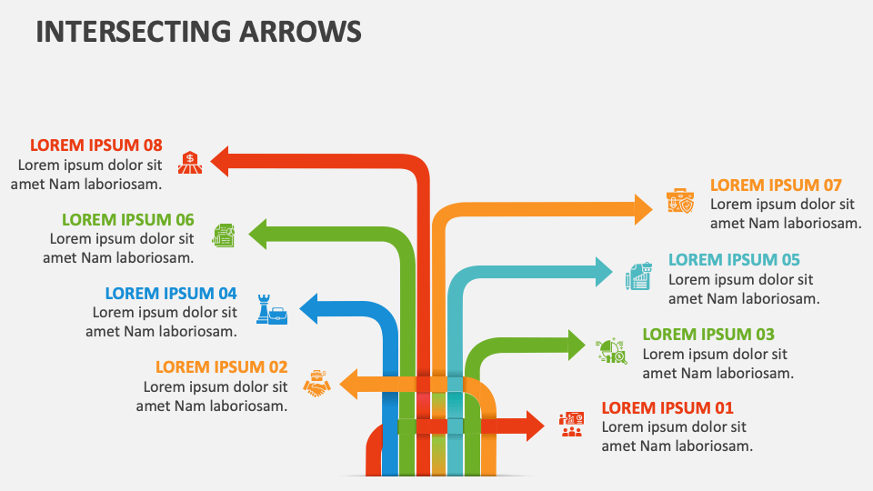 Intersecting Arrows Template for Google Slides and PowerPoint - PPT Slides
