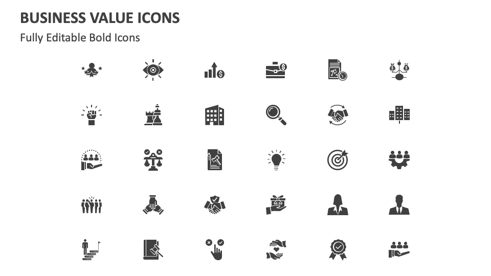 Business Value Icons for Google Slides and PowerPoint