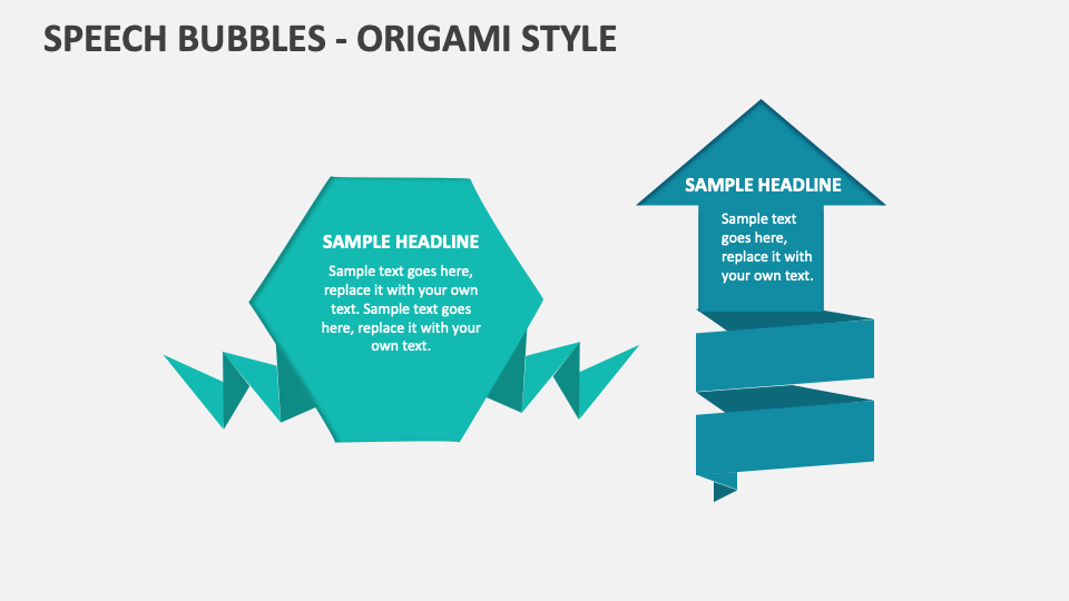 Speech Bubbles - Origami Style Template for PowerPoint and Google ...