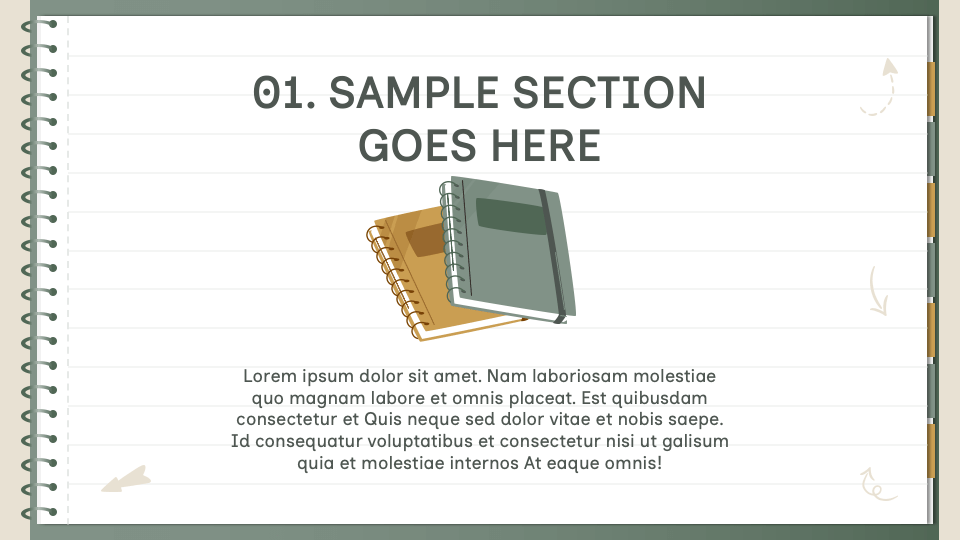 Free Notebook Lesson Presentation Theme for Google Slides and PowerPoint