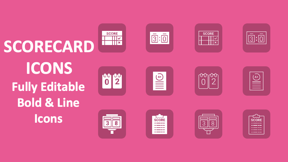 Scorecard Icons for Google Slides and PowerPoint