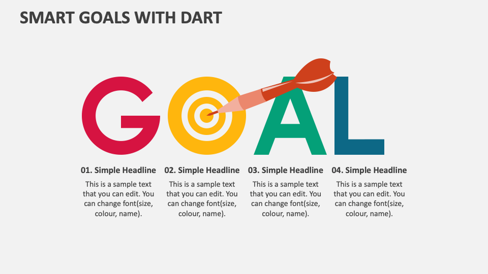 SMART Goals With Dart PowerPoint and Google Slides Template - PPT Slides