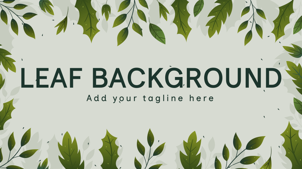 Free Leaf Background Presentation for Google Slides and PowerPoint