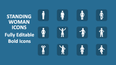 Standing Woman Icons for Google Slides and PowerPoint