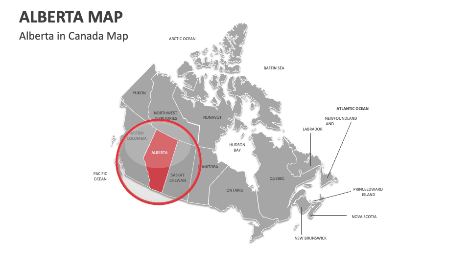 Alberta Map for Google Slides and PowerPoint - PPT Slides