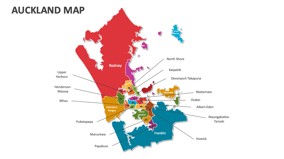 Auckland Map for Google Slides and PowerPoint - PPT Slides
