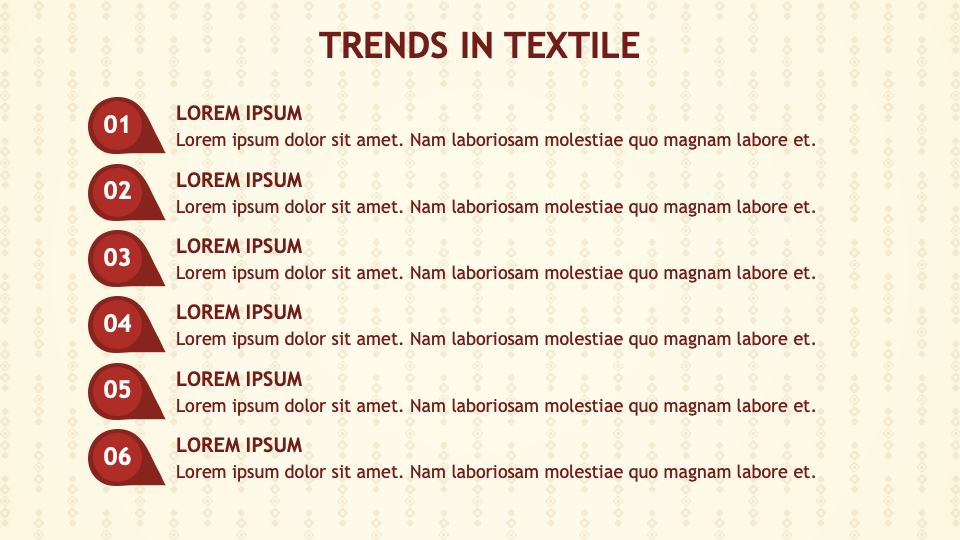 Free Textile Presentation Theme for Google Slides and PowerPoint