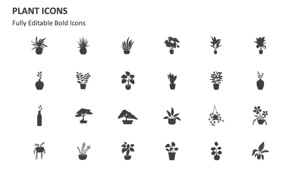 Plant Icons for Google Slides and PowerPoint