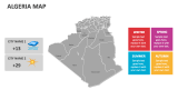 Algeria Map for Google Slides and PowerPoint - PPT Slides