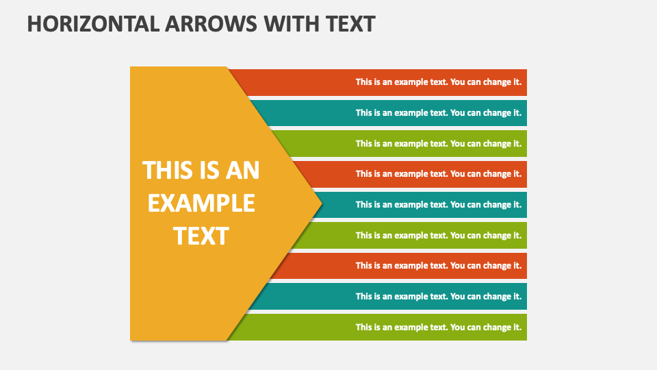 Horizontal Arrows with Text Template for PowerPoint and Google Slides ...