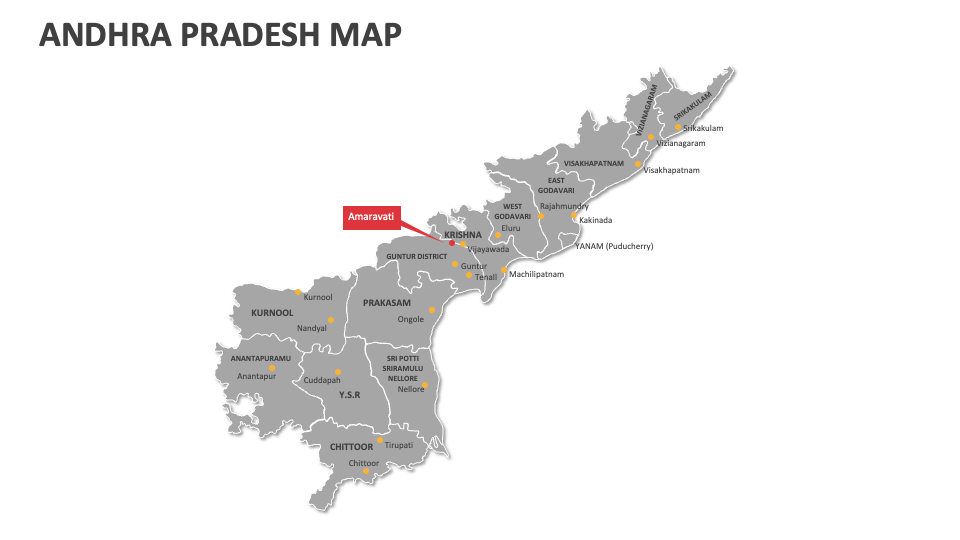 Andhra Pradesh Map for Google Slides and PowerPoint - PPT Slides