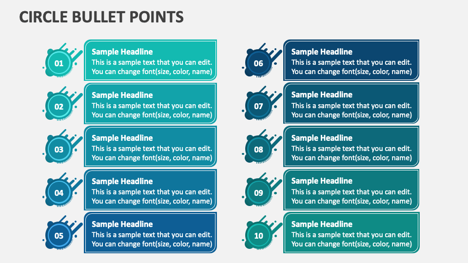 Circle Bullet Points PowerPoint and Google Slides Template - PPT Slides