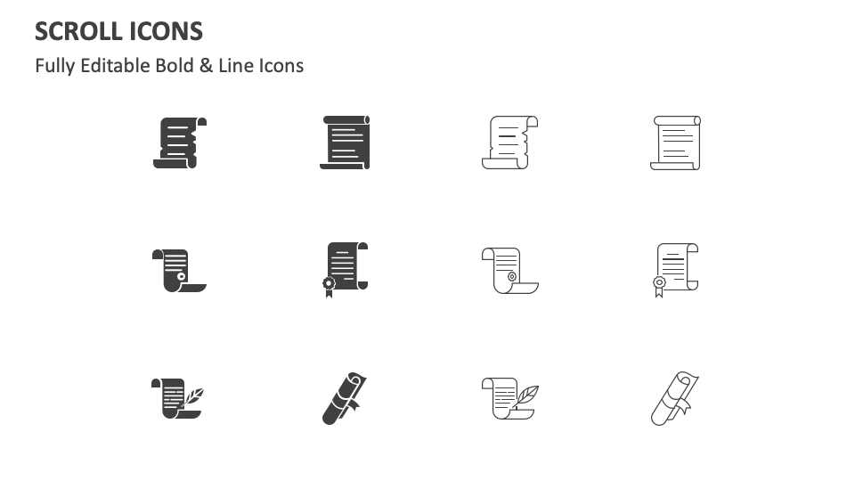 Scroll Icons for Google Slides and PowerPoint