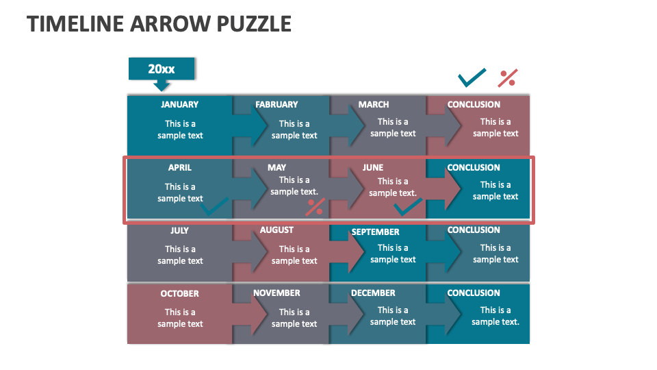 Timeline Arrow Puzzle Template for PowerPoint and Google Slides - PPT ...