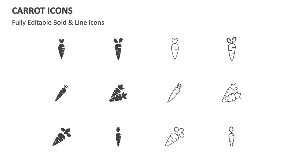Carrot Icons for Google Slides and PowerPoint