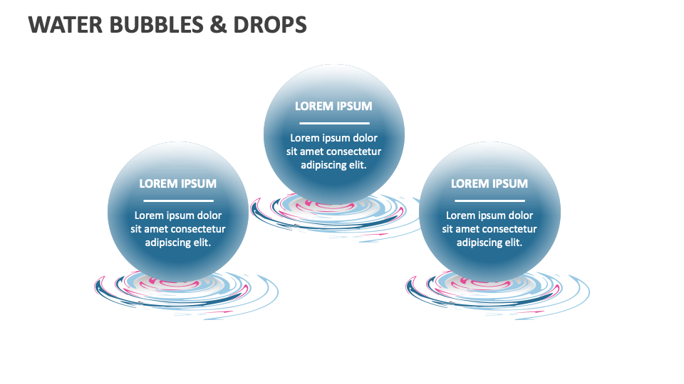 Water Bubbles and Drops PowerPoint and Google Slides Template - PPT Slides