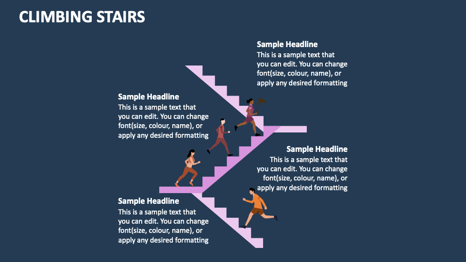 Climbing Stairs PowerPoint and Google Slides Template - PPT Slides