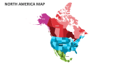 North America Map for Google Slides and PowerPoint - PPT Slides